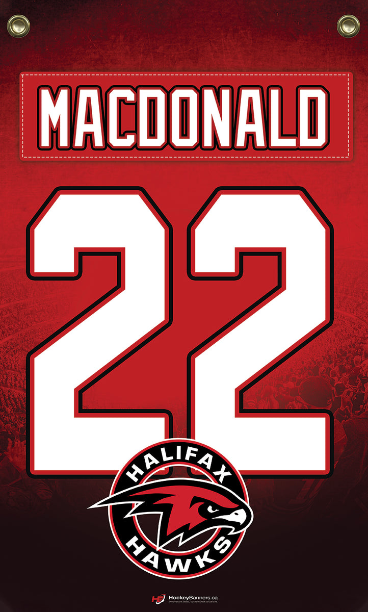 Personalized Custom Player Rafter Banners – Hockey Banners